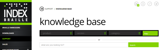 The Index Braille Knowledge Base - FAQ - Index Braille